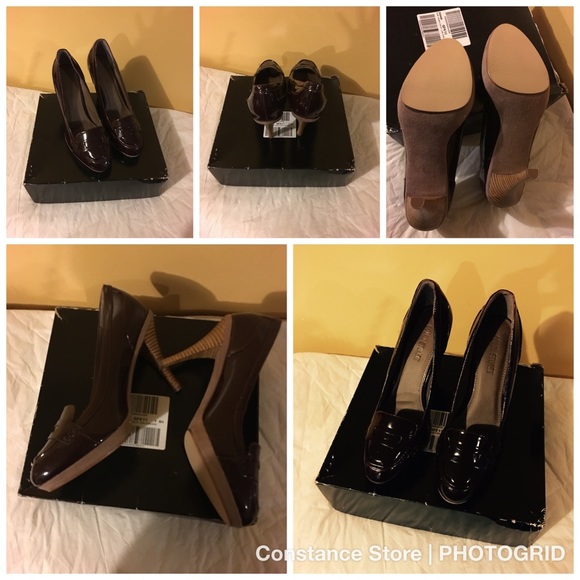 Colin Stuart | Shoes | Colin Stuart High Heel Loafer Shoes In Maroon ...